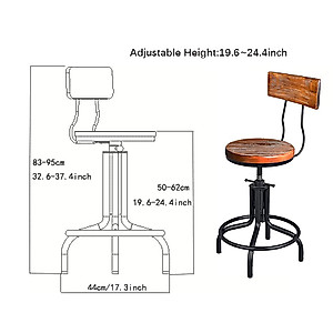 FUBIRUO 3 Piece Pub Dining Set, Modern Round bar Table and Stools for 2 ，Kitchen Counter Height Wood Top Bistro Pub Table Easy Assemble for Dining Room, Kitchen, Living Room