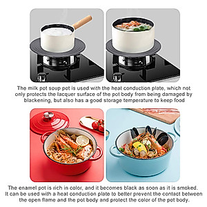 Gas Stove Diffuser,Heat Diffuser for Gas Stovetop,Aviation-Grade Aluminum Non-Stick Coating Heat Diffuser,Round Fast Defrosting Tray,Multifunctional Thawing Plate for Defrosting(Size:9.5inch)