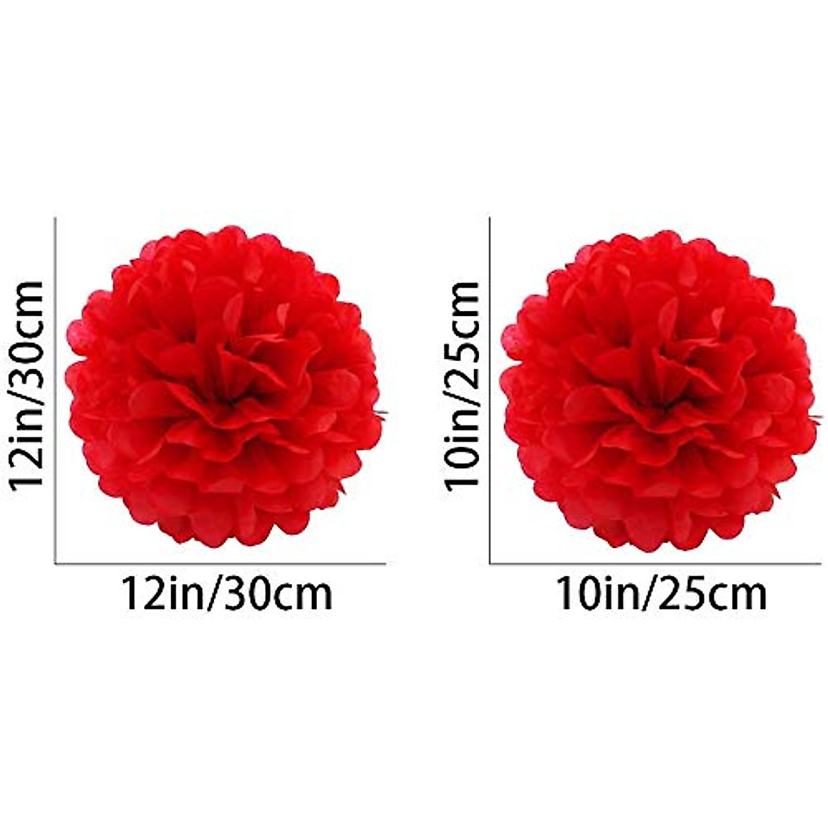 IGUO 30pcs Wonder Woman Decor Navy Blue Red White Gold Tissue Paper Pom Poms Nautical Party Supplies Twinkle Stars Paper Garland for Baby Shower Boy Scout Banquet Birthday Party Decorations