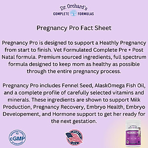 Dr Orchards Pregnancy Pro Premium Dog Supplement for Pregnancy, Prenatal + Postnatal, Lactation and Newborn Health Support, 90 Ct
