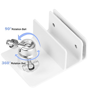 Gutter Mount for Arlo Pro Pro 2 Pro 3 Pro 4, Arlo Ultra & Ultra 2 and Arlo Essential Spotlight, Adjustable Weatherproof Aluminum Alloy Mount Bracket for Your Arlo Surveillance Camera (2 Pack, White)