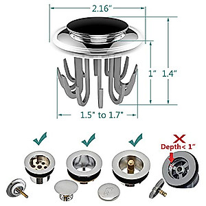 BABATH Tub Drain Hair Catcher and Stopper for Bathtub