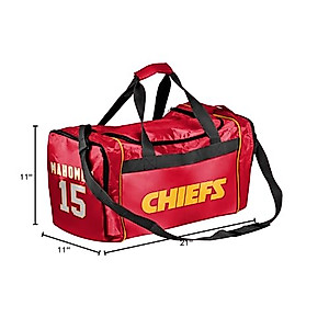 FOCO Kansas City Chiefs Official NFL Duffel Gym Bag - Patrick Mahomes #15