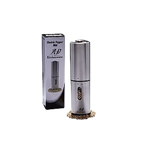 AD Kitchenware Electric Pepper Grinder Salt and Pepper Mill Kitchen, Stainless Steel