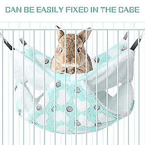 Tiibot 3 Pieces Small Pet Cage Accessories Small Pet Cage Hammock Hanging Tunnel and Bed Hideout Set Guinea Pig Cage Bedding Hanging Bed Cage and Hideout Tunnel for Hamster Squirrel Rabbit