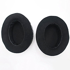 Replacement Ear Pad PU Velour Cushions for Brainwavz HM5, Turtle Beach, HD280 pro, Monoprice 8323, AKG, Sony, ATH M50X M40X ATH M Series and More Large Headphones pad (Pu/Velour Black)