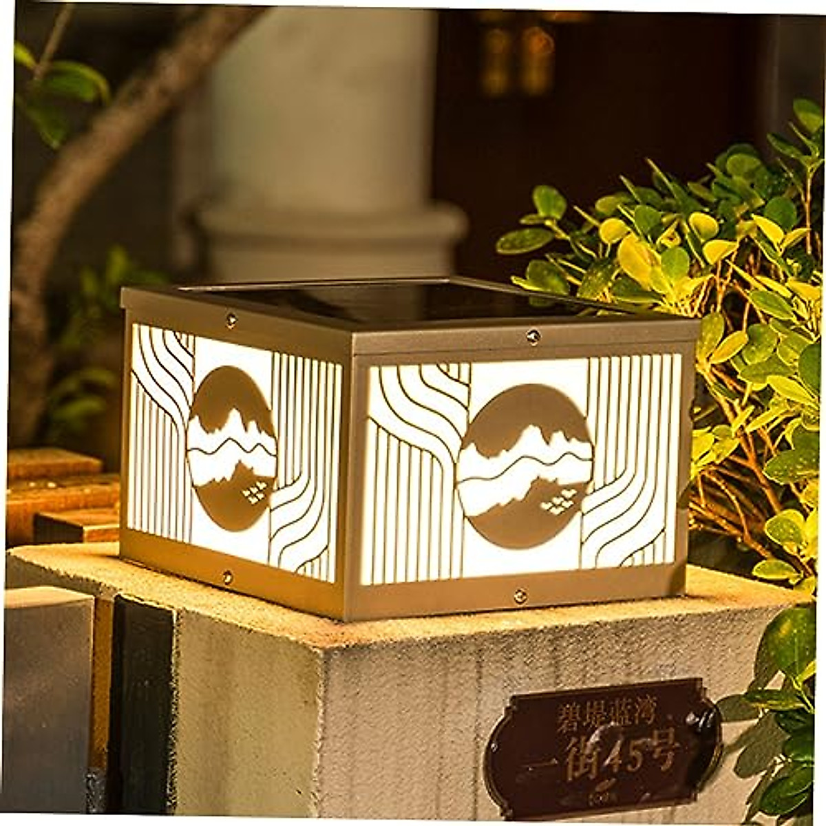 DOITOOL 1pc Post lamp Light for Outside Patio Fence Post Lights Fence Solar Lights Outdoor Fence Deck Cap Light Outdoor Column Lights Outdoor Pillar Light Outdoor lamp Lighting