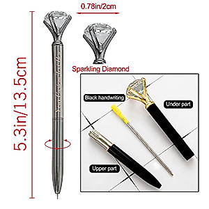 FwSYouMAI 1 PCS Diamond Pen with Crystal,Personalized Pens Bulk with Name Free Engraving,Custom Diamond Ballpoint Pens,Rose Gold Ink Stylus,Gift for Girls,Women,Wedding,Birthdays-Rose Gold