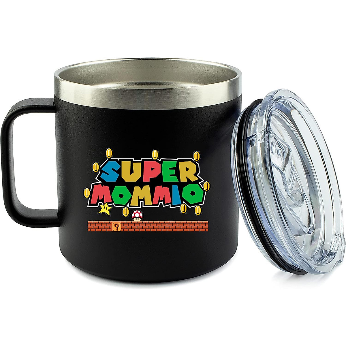 YACO STORE 14oz Mug- Super Mommio | Gifts for Mom for Christmas Mom Birthday Gift - Mom Gifts from Daughter Son - Birthday Gifts for Mom - Mom To Be Gifts - Best Mom Ever Gifts -New Mom Gifts