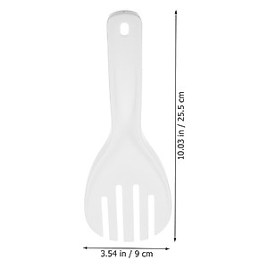 2pcs Rice Paddle Spoon Plastic Non-Stick Rice Spoon Rice Spatula Rice Cooker Spoon, Serving Spoon for Rice Kitchen Utensils for Home Restaurant Hotel White