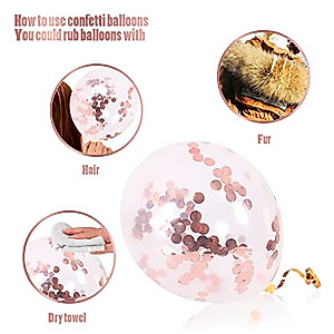 Pink White Balloons Garland Arch Kit 104 PCS Metallic Pink Gold Confetti Latex Balloons for Baby Girl Shower Birthday Wedding Anniversary Bachelorette Party Decorations