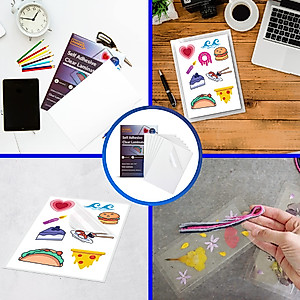 Avarrix Australia Self Adhesive Laminate Sheets for Stickers, Waterproof Label Stickers, Protection for Printable Vinyl Stickers, Glossy, Tear Resistant, Ultra Strong Bond, Pack of 50, A4 Size