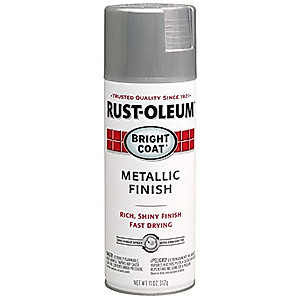 11 oz Rust-Oleum Brands 7715830 Aluminum Stops Rust Bright Coat Spray, Metallic Finish Pack of 6