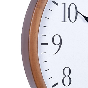 La Crosse Technology 404-50447-INT 12.8" Atomic Walnut Analog Wall Clock
