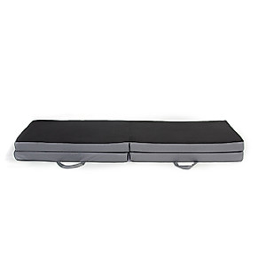 American Furniture Alliance Adult Quadfold Hide 'A Mat, Black/Charcoal, Full Folding-Mattress