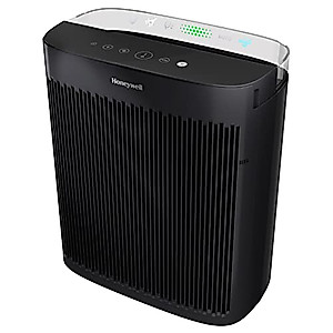 Honeywell HPA5300 InSight HEPA Air Purifier with Air Quality Indicator and Auto Mode, Allergen Reducer for Extra-Large Rooms (500 sq ft), Black - Wildfire/Smoke, Pollen, Pet Dander & Dust Air Purifier