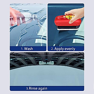 Bonseor Glass Cleaner, Glass Cleaning Board, Automotive Oil Film Cleaning Brush, Hydrophobic Glass Coating for Windshield, Oil Film Remover for Car Window (1 PCS)