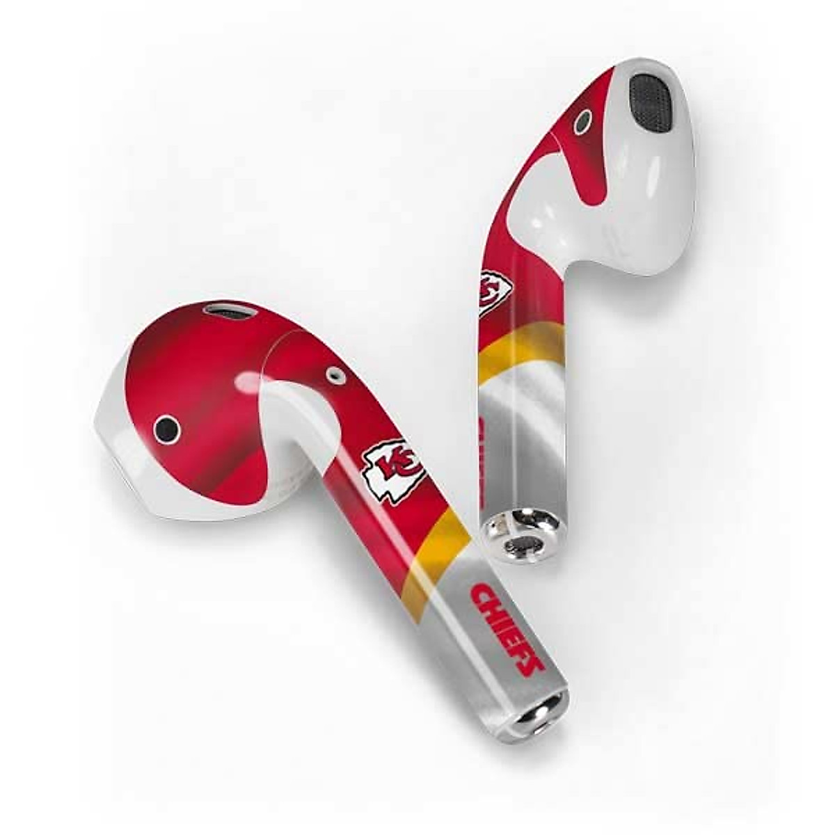 Skinit Decal Audio Skin Compatible with Apple AirPods with Lightning Charging Case - Officially Licensed NFL Kansas City Chiefs Design