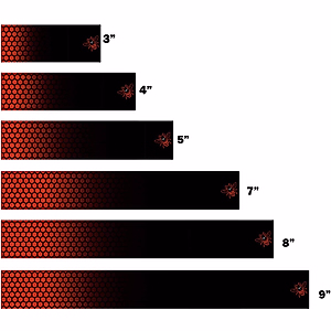 White Water Archery Laminated Honeycomb Red Fade 1 Bee Arrow Wraps 15 Pc Choose Length Width (4, 1)
