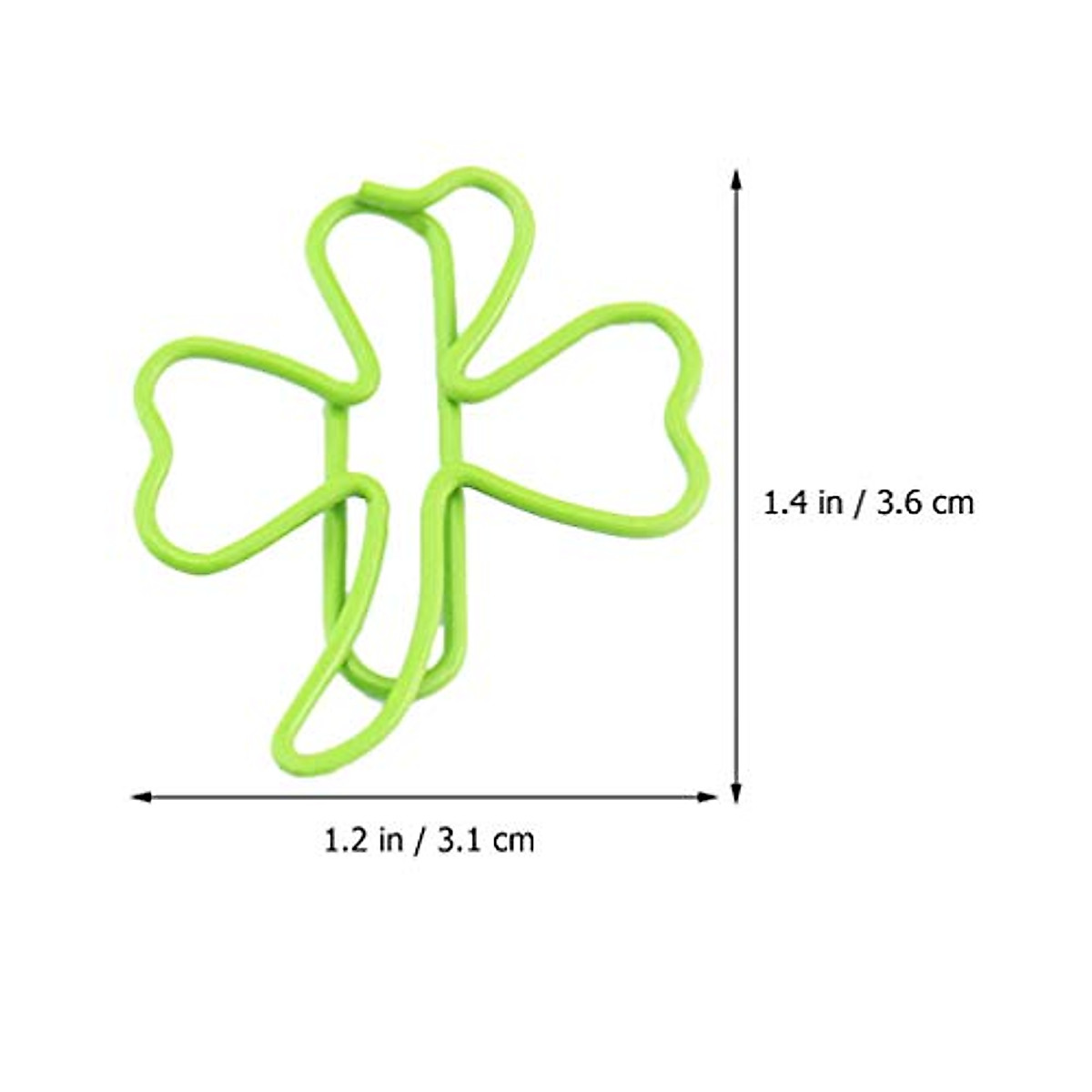 Homoyoyo 15 Pcs Shamrock Clover Shaped Paper Clips Great for Paper Clip Collectors or Office Present with Box