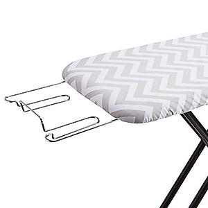 Amazon Basics Full-Size Ironing Board - 4-Leg Fold-Up, Chevron Removable Cover