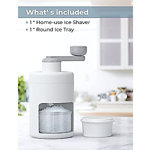 Ice Shaver Portable Ice Crusher with Free Ice Cube Trays