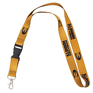 Desert Cactus Emporia State University Lanyard Hornets ESU Car Keys ID Badge Holder Keychain Detachable Breakaway Snap Buckle (Yellow)