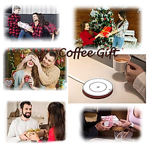 Coffee Warmer, Candle Warmer, Coffee Cup Warmer for Desk, Beverage Warmer for Keep Coffee Milk Tea Hot, Christmas Coffee Gifts(White)