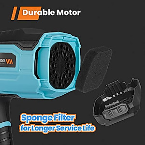 HVLP Power Paint Sprayer, GoGonova 1400ml Large Container Electric Spray Gun with Cleaning&Blowing Functions, 4 Nozzles, 3 Patterns and Filter for Home Exterior, Interior, Fence, Shed and Cabinet