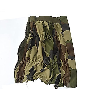 JJZS Adjustable Snake Gaiters for Men & Women, Camo Snake Proof Boot Gators, Snake Bite Protection Guards Chaps, Waterproof Leg Gators for Hiking, Hunting, Snow, Snowshoeing, Rattlesnake