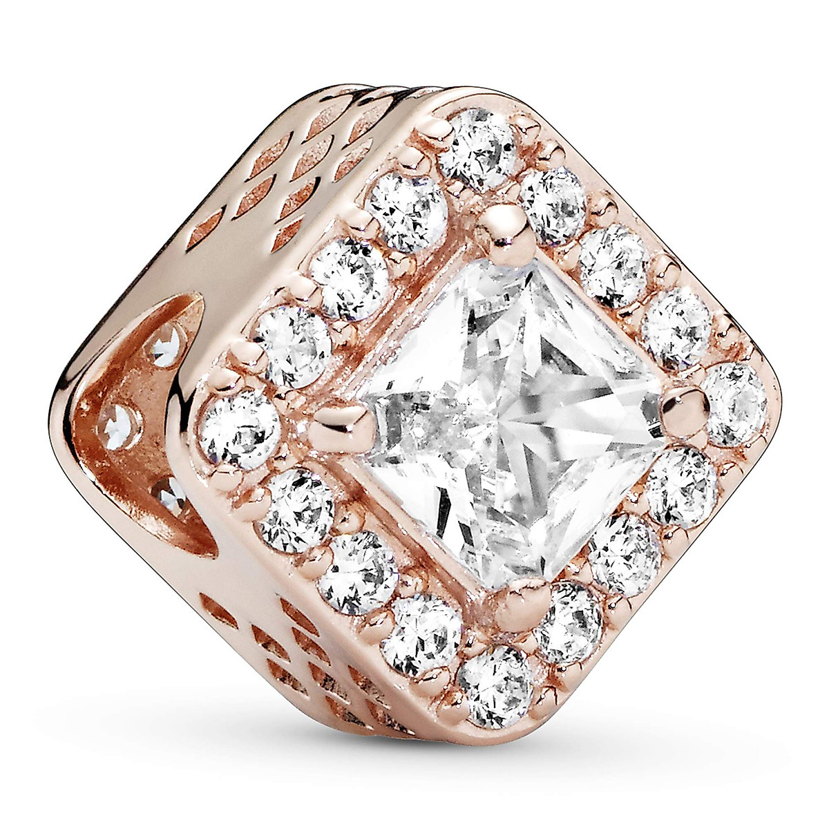 Pandora Geometric Radiance Charm Bracelet Charm Timeless Bracelets - Stunning Women's Jewelry - Gift for Women in Your Life - Made Rose & Cubic Zirconia