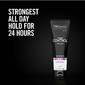 TRESemme Hair Gel, Mega Sculpting Hold for Edge Control, Frizz Control and Curly Hair with Coconut Oil, 9 Ounce (Pack of 4)