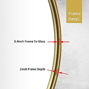 AULESET 48" Round Mirror, Gold Large Circle Wall Mirror Decor for Bedroom, Washrooms, Living Rooms & Entryway