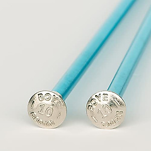 Boye Anodized Aluminum Straight Knitting Needle Set, US Sizes 8, 9, 10, Multicolor