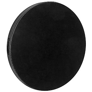 HofferRuffer Extra Large Round Serving Tray, Elegant Faux Leather Circle Ottoman Table Tray with Handles, Serve Tea, Coffee or Breakfast in Bed, Diameter 23.6 x 2.4 inches Height (Black)