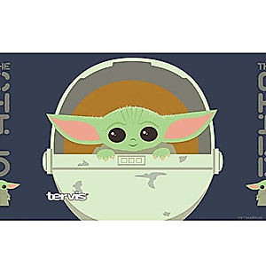 Tervis The Mandalorian Child in Carrier Triple Walled Insulated Tumbler Travel Cup Keeps Drinks Cold & Hot, 20oz Legacy, Stainless Steel