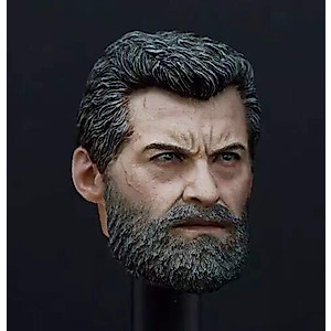 HiPlay 1/6 Scale Male Figure Head Sculpt, Handsome Men Tough Guy, Doll Head for 12 inch Action Figure HS011(B)