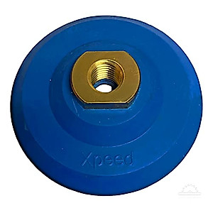 4 Rubber Backer Pad Hook and Loop Backing Pad for Angle Grinder Polishing Pads Blue