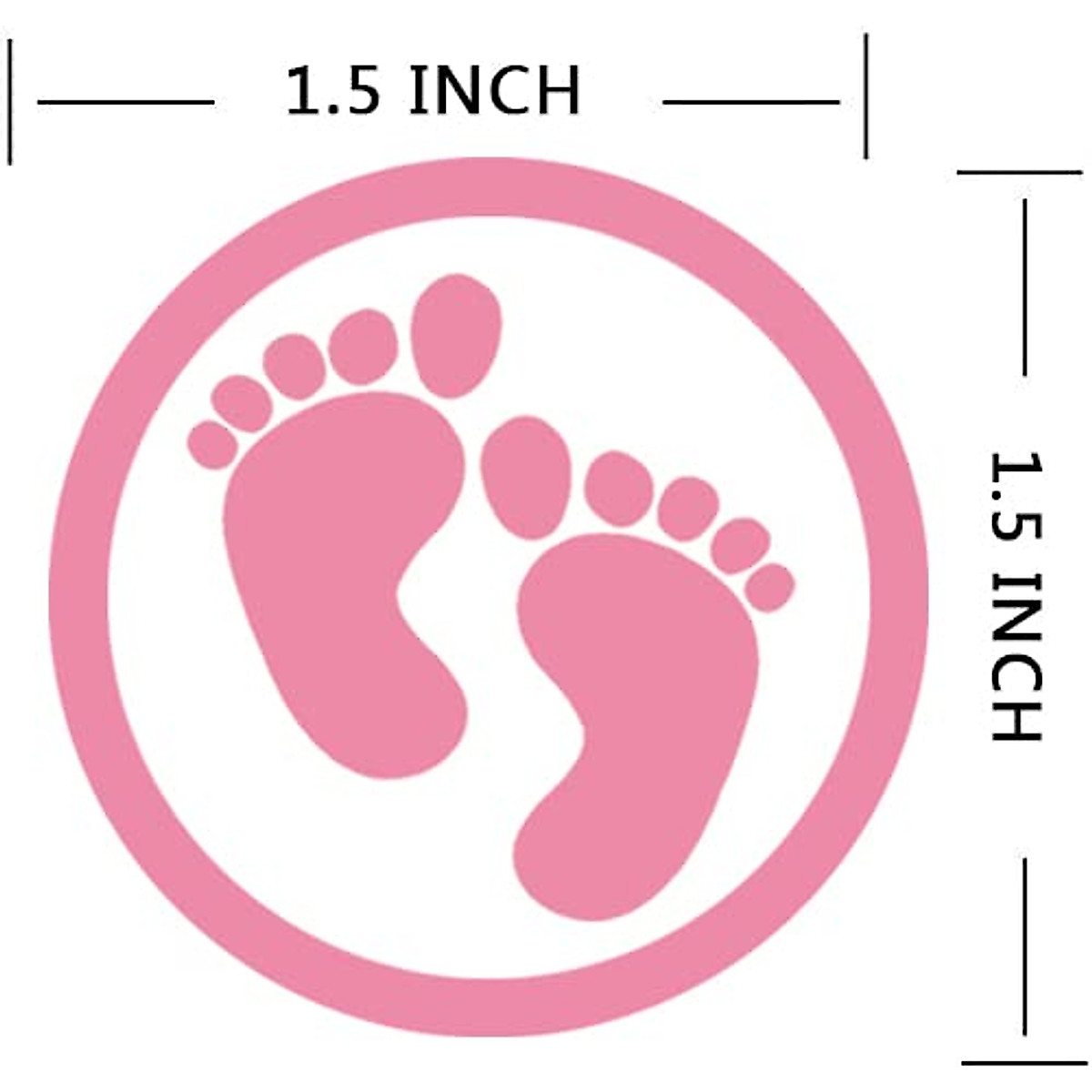 Footprint Envelope Seals, Birthday Party Favor Stickers,Thank You for Celebrating Stickers,1.5 Inch Footprint Envelope Sticker for Invitation,504 Pcs Per Pack