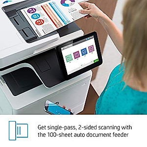 HP Color LaserJet Enterprise Flow Multifunction M578c Duplex Printer with Stapler (7ZU87A)