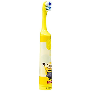 Colgate Battery Powered Kids Interactive Talking Toothbrush, Minions (Colors Vary)