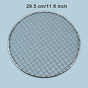 EORTA 4 Pack Disposable Barbecue Grilling Grate 11.6 Inch Round BBQ Mesh Wire Portable BBQ Grill Replacement for Outdoor Cooking Picnic Party Camp, 11.6 inch