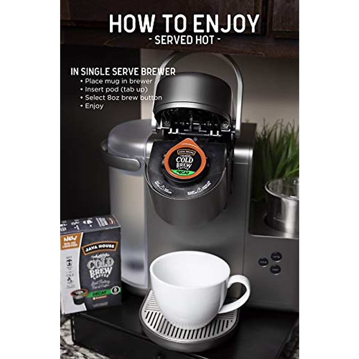 Java House Cold Brew Coffee Concentrate Single Serve Liquid Pods - 1.35 Fluid Ounces Each (Decaf, 12 Count)…