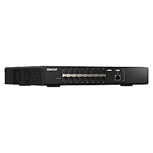 QNAP QSW-M5216-1T-US 16-Port 25GbE Managed Network Switch with 10GbE connectivity for Backbone Networks. Layer 2, Web Management