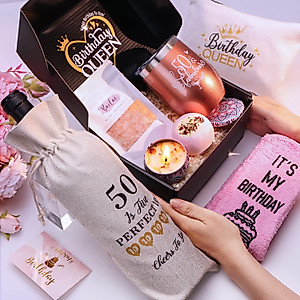 50th Birthday Gifts for Women, 50 and Fabulous Gifts For Women Turning 50, Funny 50 Years Old Birthday Gift Ideas For Mom Sister Best Friends Wife Coworker Aunt, Cool Bday Gifts for 50 Year Old Woman