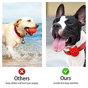 Airtag Dog Collar Holder,Protective Airtag Case for Dog Collar,Air Tag Protective Dog Airtag Cat Collar,Ultra-Durable Silicone AirTags GPS Tracking Accessories,Airtag Pet (1 Pack(Red))