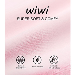 WiWi Viscose from Bamboo Pajamas Sets for Women Long Sleeve Sleepwear Soft V Neck Top with Pants Plus Size Pjs S-4X, Pink, X-Large