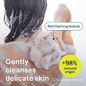 ATTITUDE Body Wash for Sensitive Skin with Oat, EWG Verified, Dermatologically Tested, Vegan, Extra Gentle, Unscented, 16 Fl Oz