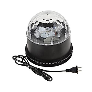 CIYODO 1pc Voice Night LED Colorful Shape Control Plug Ball Black Mini Crystal Light Lamp Projection US