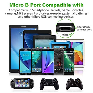 Hoblaze Micro USB Cable 10FT, Android Charger Cord 3Pack Long Nylon Braided Sync and High Speed Charging Cord Compatible with Samsung Galaxy S7 Edge S6, Android & Windows Smartphones and More